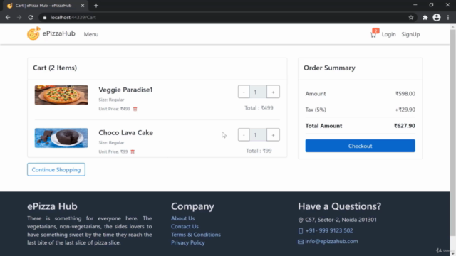 Building Pizza Delivery Website Project Using Asp Core5 Udemy